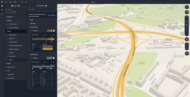 Create custom map designs with the HERE Style Editor
