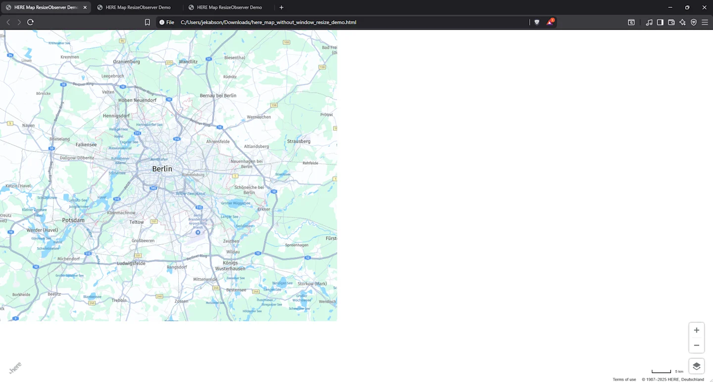Smarter Resize Handling in HERE Maps: ResizeObserver vs window.resize