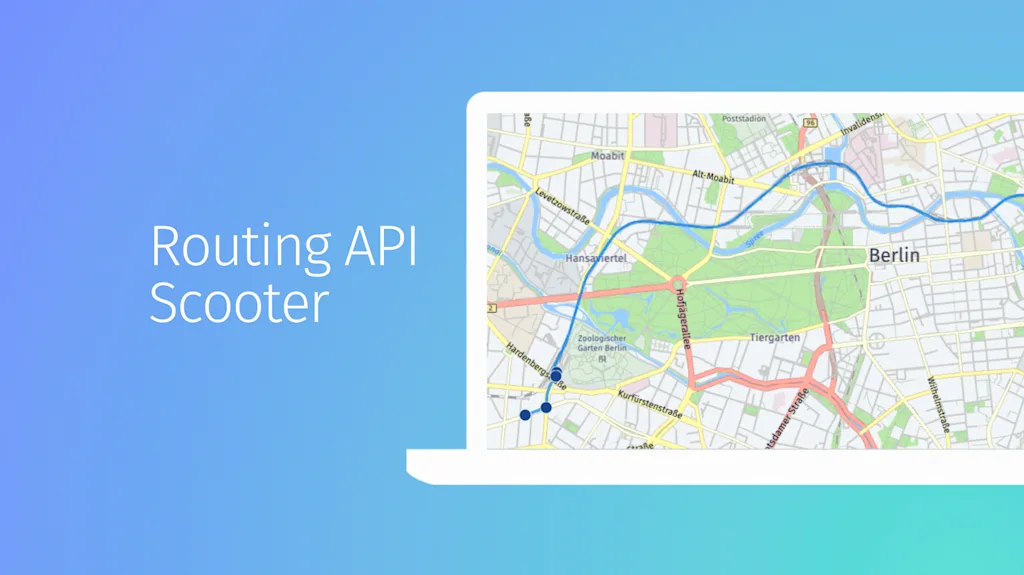Scooter Routing with HERE Routing API