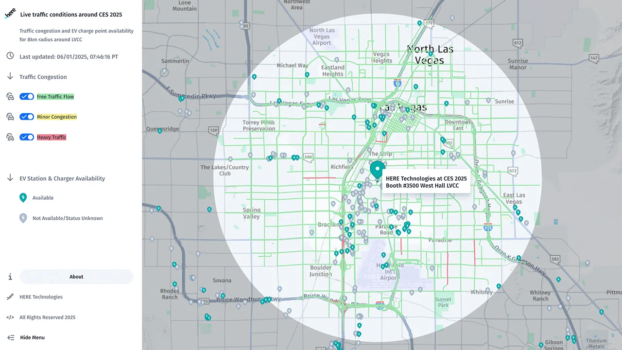 Real-Time Congestion Monitoring at CES 2025 with HERE Real-Time Traffic ...