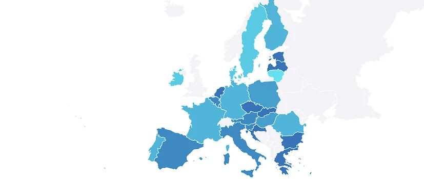 How does EV charging infrastructure vary in the European Union?