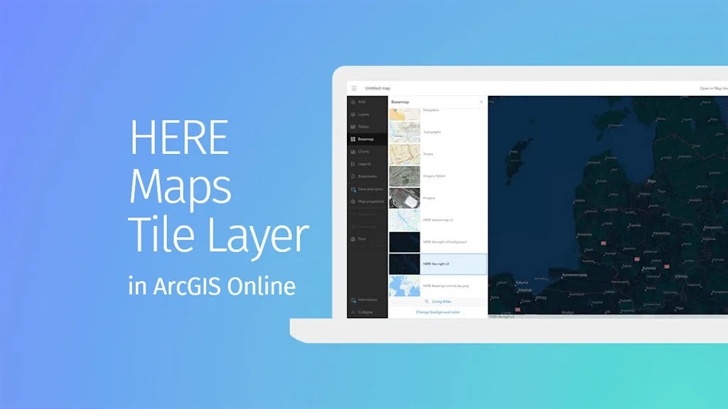 Adding HERE Raster Tiles to ArcGIS Online as a Basemap