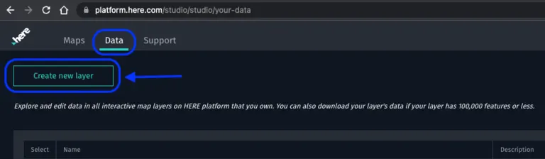 How to upload Interactive Map Layer to HERE platform